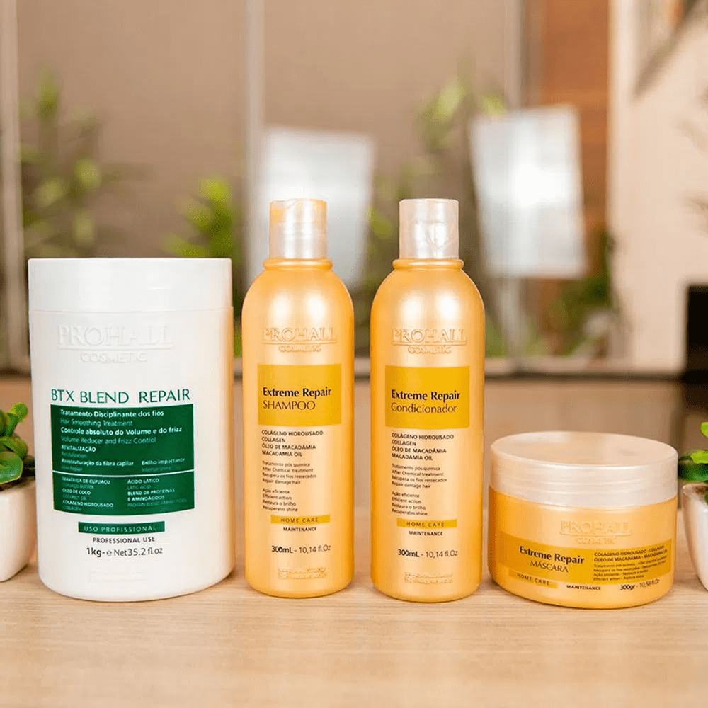 Kit Btx Blend Repair 1kg + Kit Home Care Extreme Repair 300ml Prohall ...