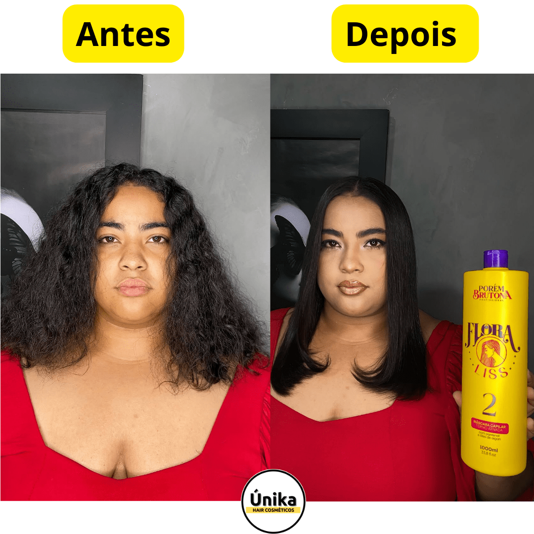 Porém Brutona Progressiva Orgânica Flora Liss Passo 2 - 1L - Únika Hair ...