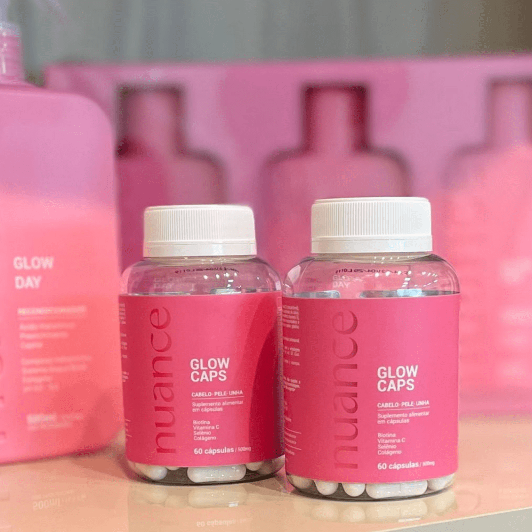 Glow Caps Nuance 60 cápsulas | Cabelo - Pele - Unha - Únika Hair Cosméticos