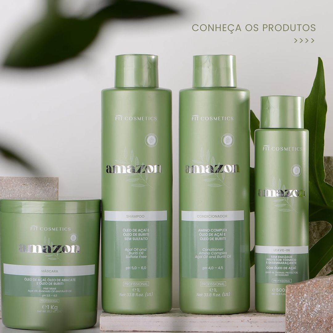Fit Cosmétics Shampoo Amazon Profissional 1L - Únika Hair Cosméticos
