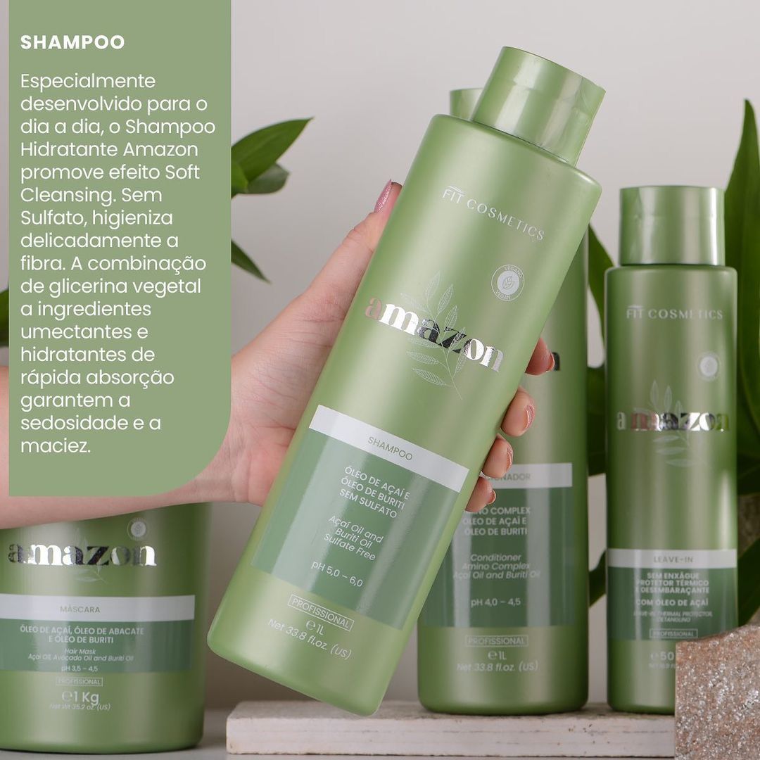 Fit Cosmétics Shampoo Amazon Profissional 1L - Únika Hair Cosméticos