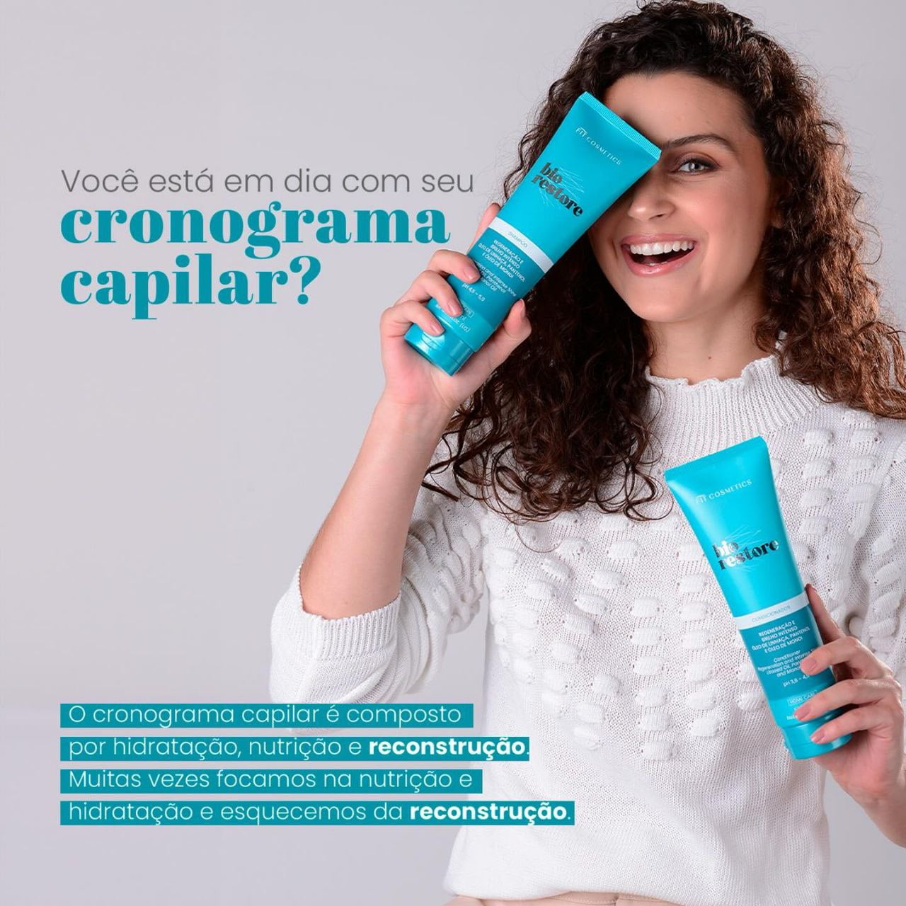 Kit Bio Restore Home Care 4x1 300ml Fit Cosmétics - Únika Hair Cosméticos